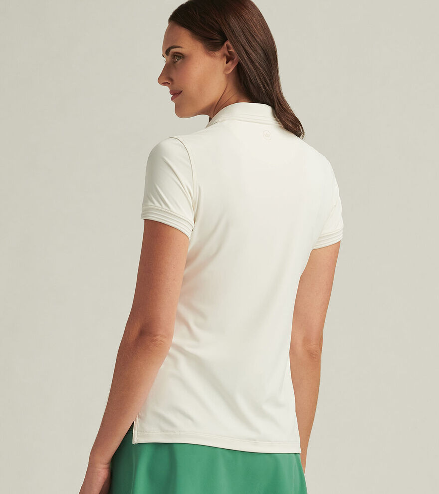 Betty Short-Sleeve Drop V Polo | Women's Tops | Peter Millar