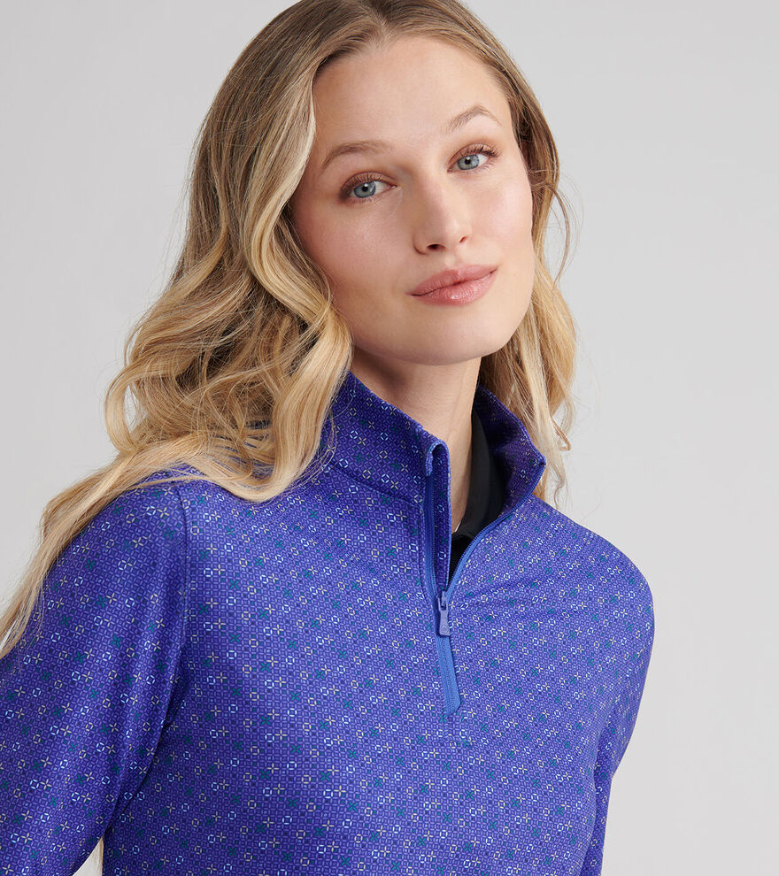 Perth Circle Back Performance Quarter-Zip | Women's Tops | Peter Millar