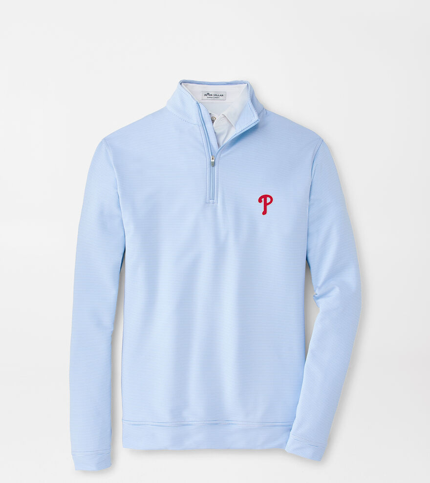 Perth Sugar Stripe Performance Quarter-Zip | Men's MLB Apparel | Peter ...