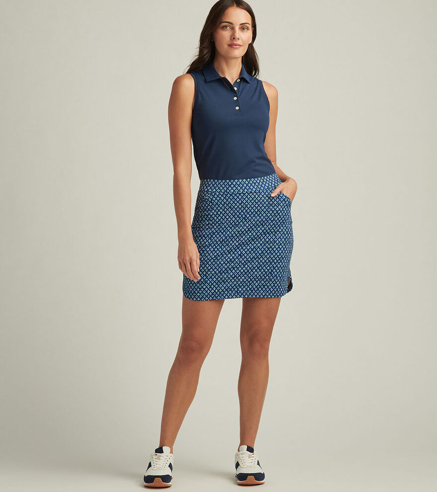 Ocean Ikat Alice Petal Hem Skort | Women's Bottoms | Peter Millar