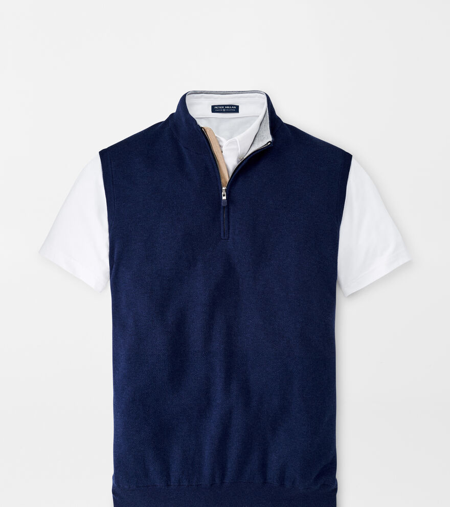 Crown Crafted Interlock Quarter-Zip Vest | Peter Millar