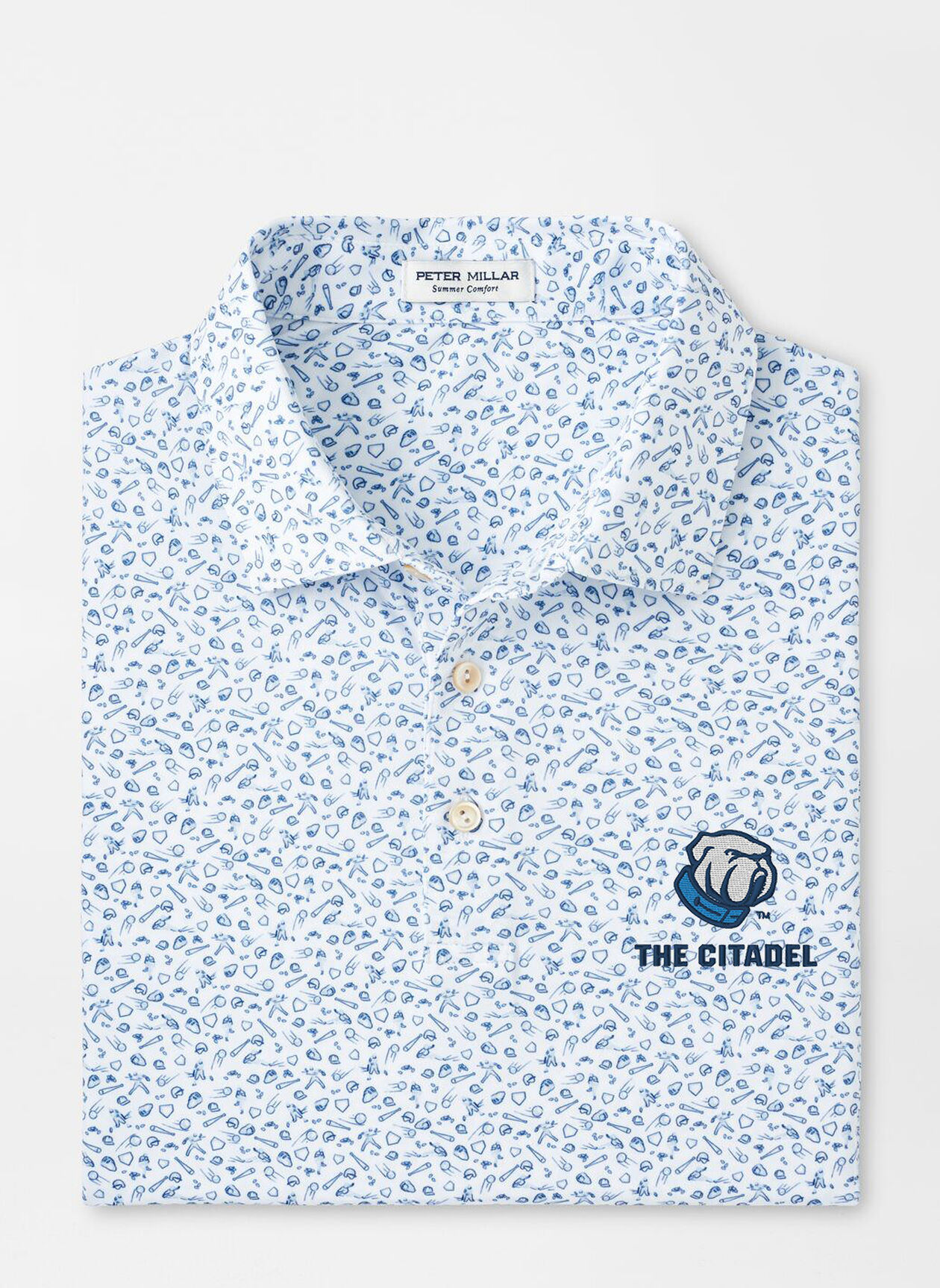 The Citadel Batter Up Performance Jersey Polo | Men's Collegiate ...