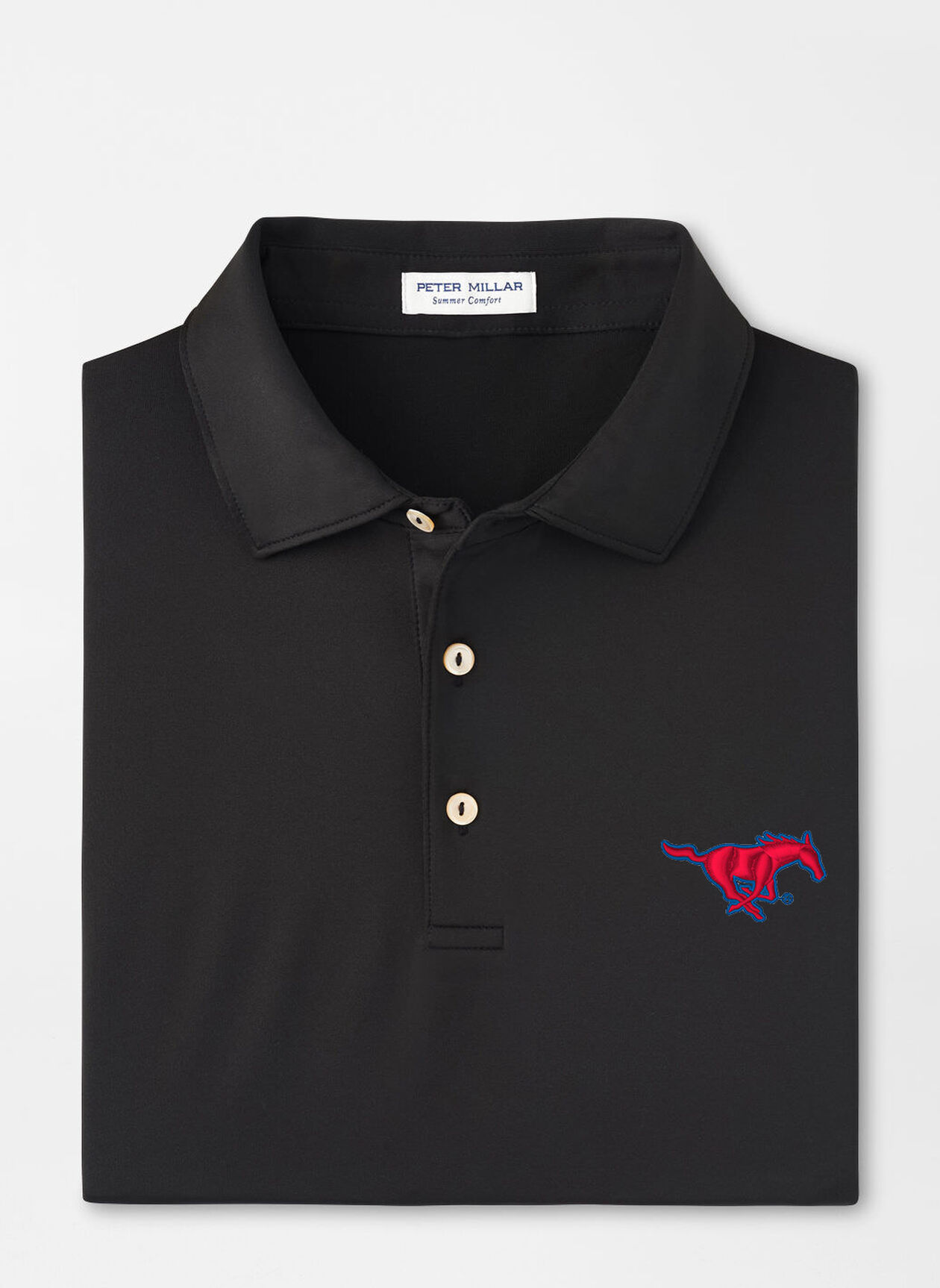 SMU Solid Performance Jersey Polo | Men's Collegiate Apparel | Peter Millar