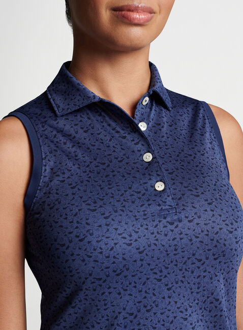 Sleeveless Banded Button Polo | Women's Polo Shirts | Peter Millar