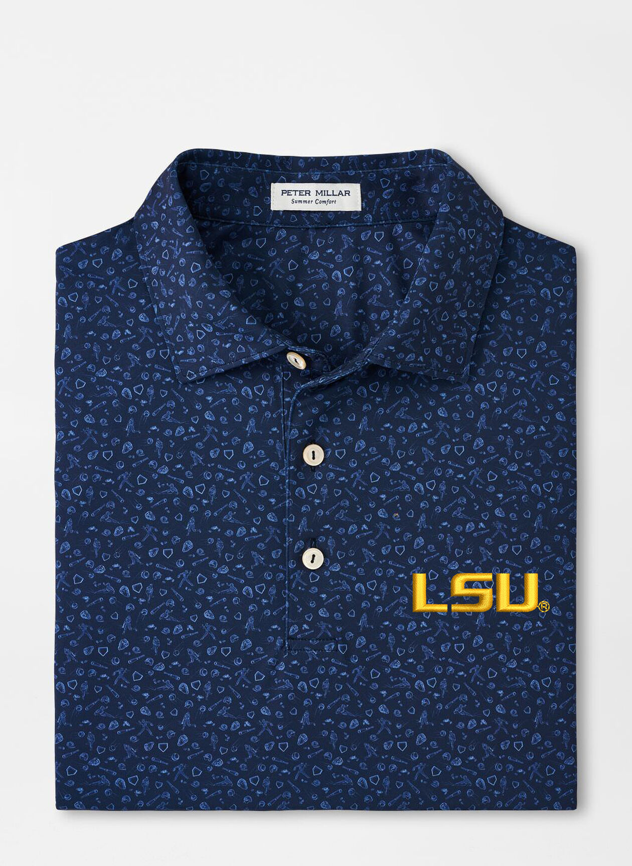 LSU Batter Up Performance Jersey Polo | Men's Collegiate Apparel ...