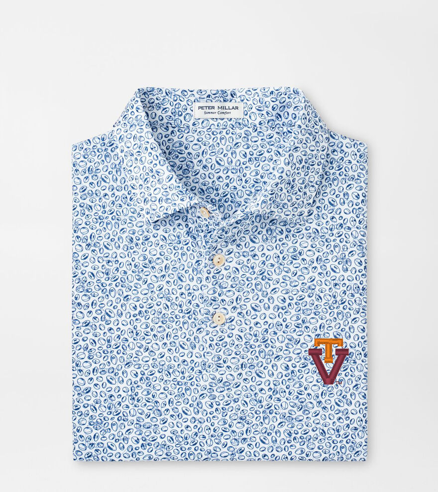 Virginia Tech Vault Blitz Performance Jersey Polo | Men's Collegiate Apparel | Peter Millar