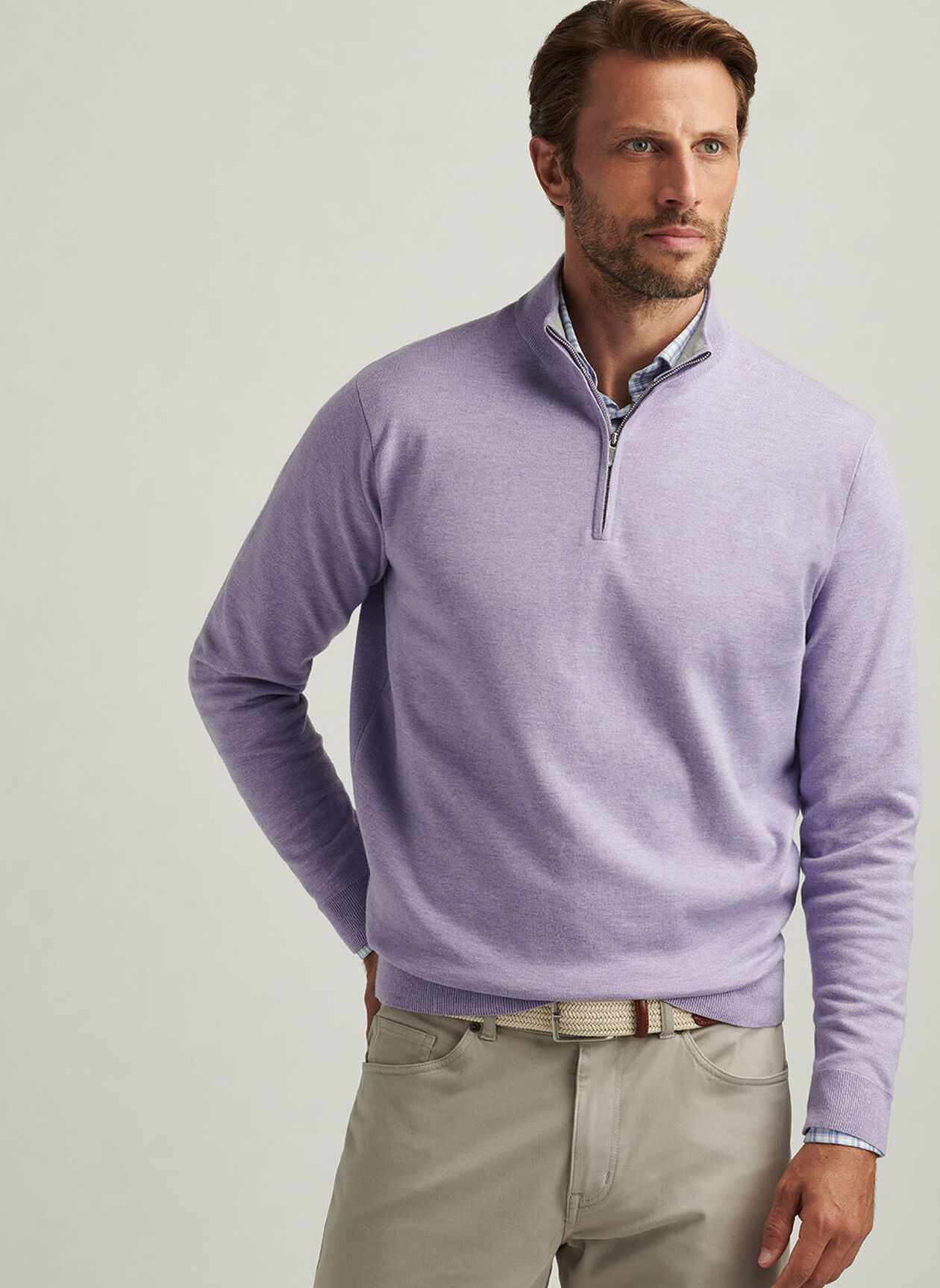 Coolspun Cotton Quarter-Zip Sweater | Men's Sweaters | Peter Millar