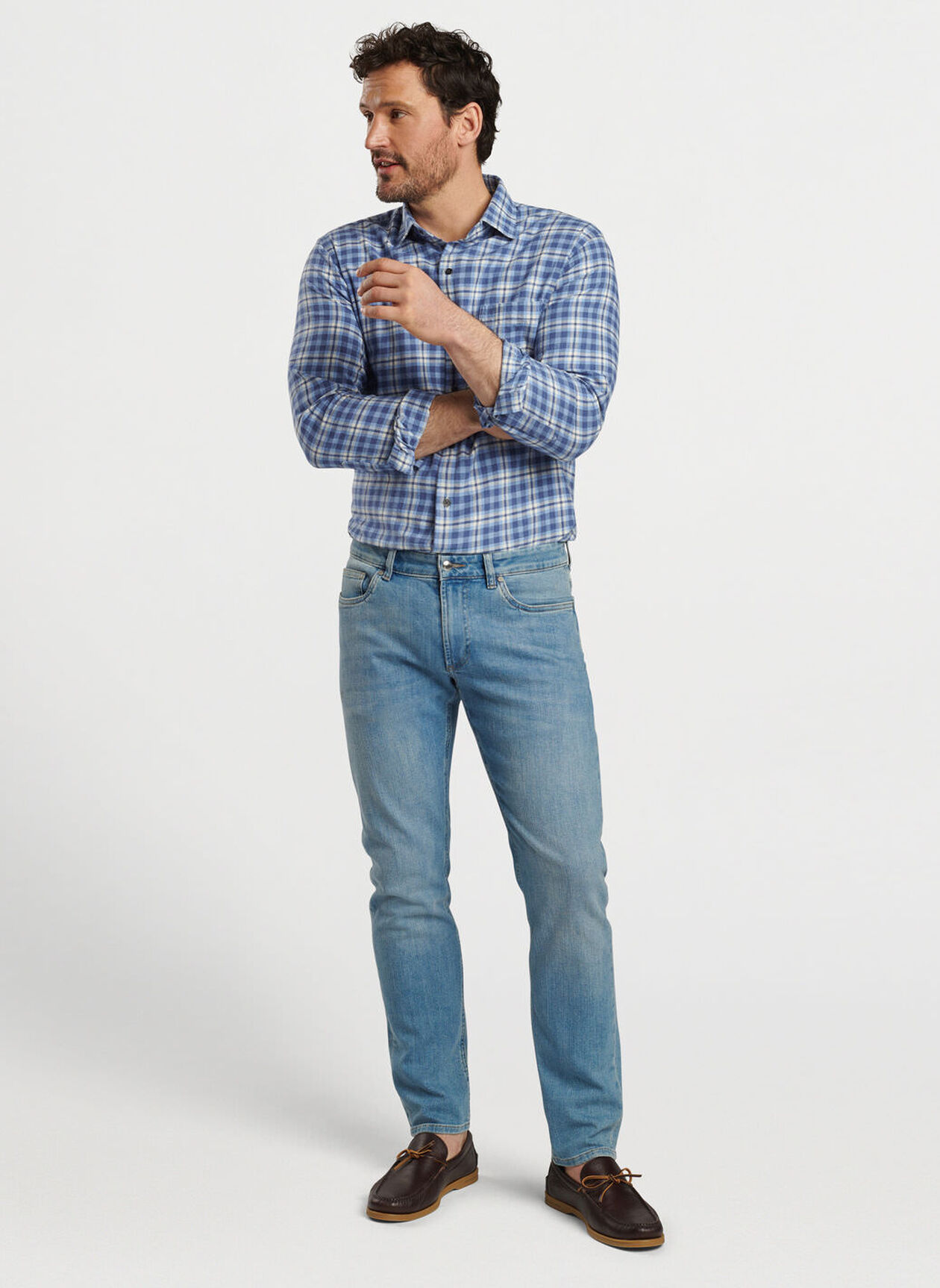 Vintage Washed Five-Pocket Denim | Peter Millar