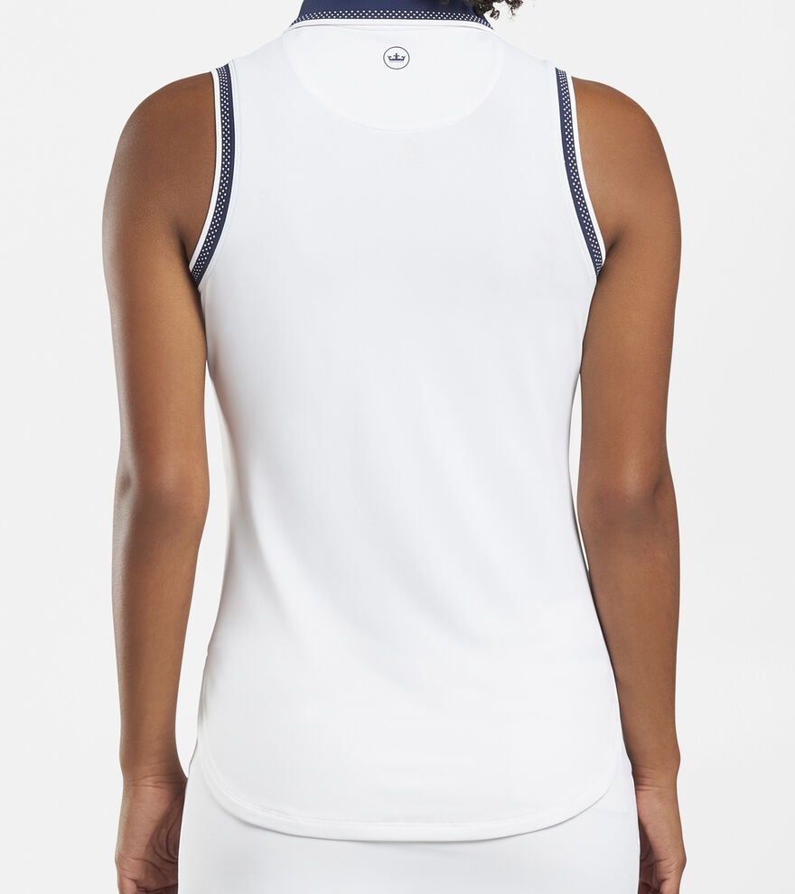 Helen Birdseye Collar Sleeveless Button Performance Polo | Peter Millar