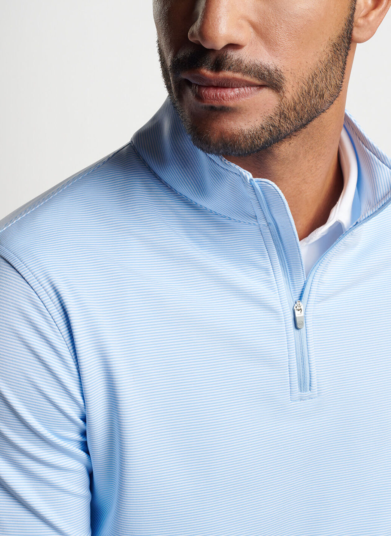 Perth Sugar Stripe Performance Quarter Zip Mens Pullovers And T Shirts