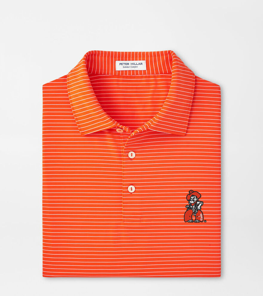 Oklahoma State Pistol Pete Hemlock Performance Jersey Polo | Men's Collegiate Apparel | Peter Millar