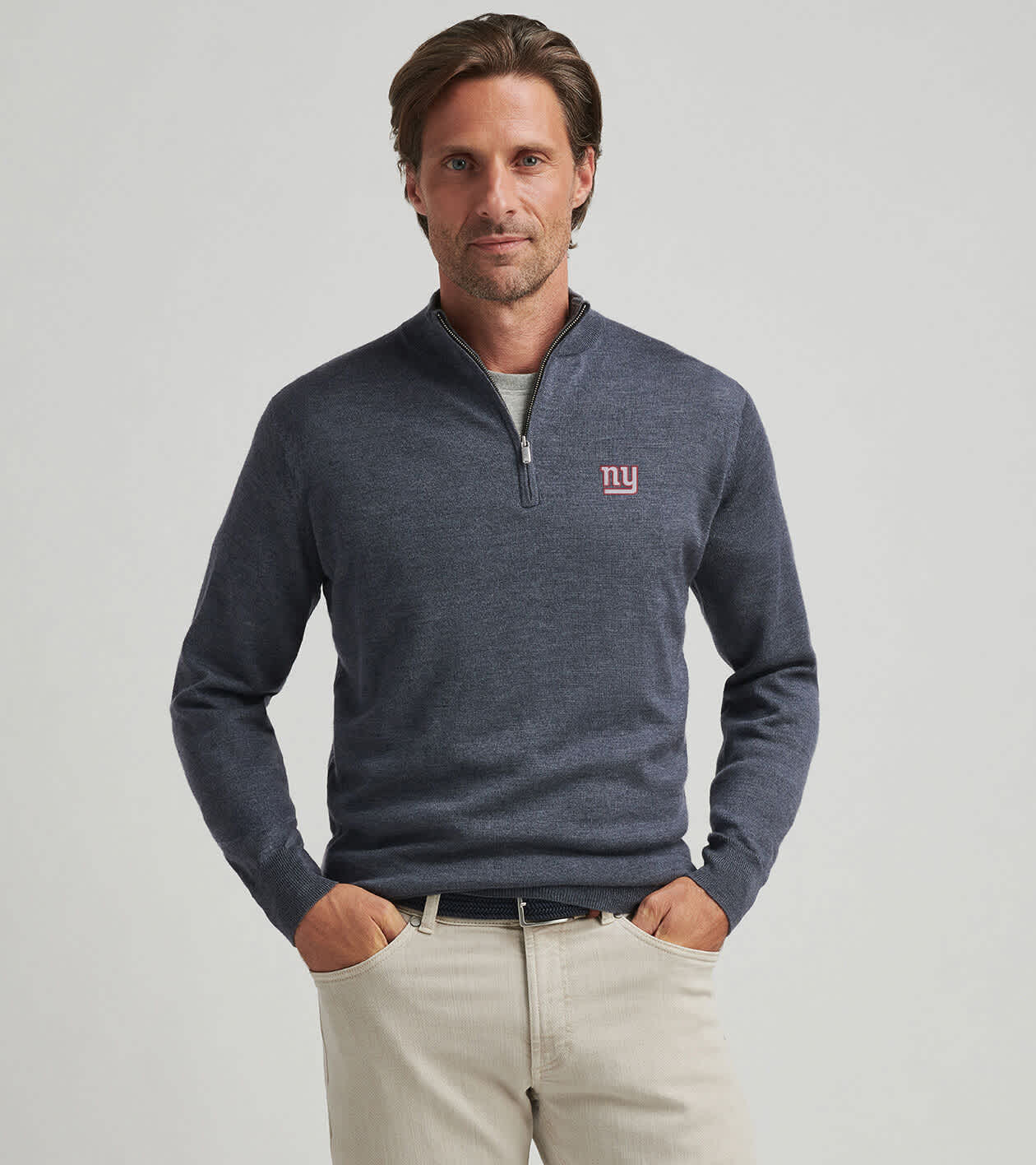 New York Giants Autumn Crest Quarter-Zip | Men's NFL Apparel | Peter Millar