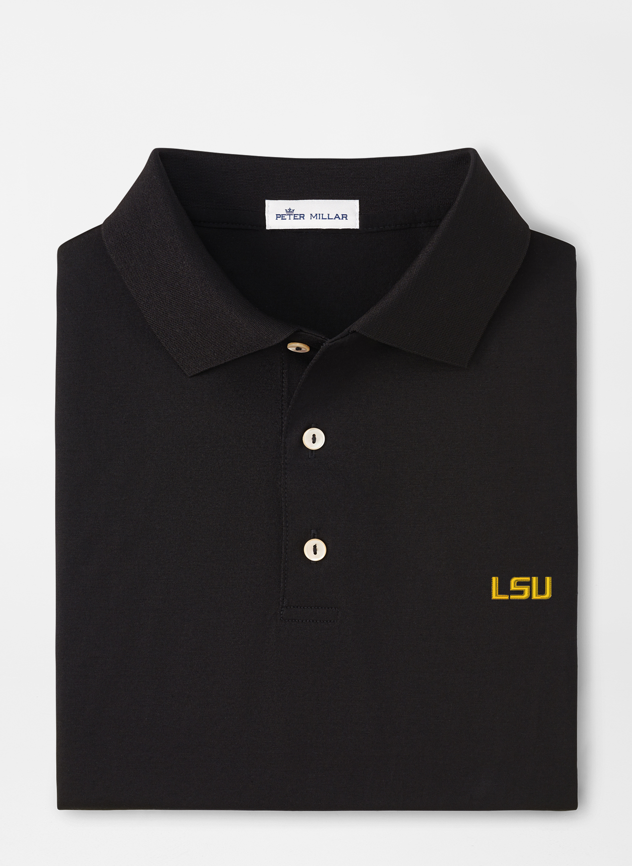 LSU Solid Cotton Polo | Peter Millar