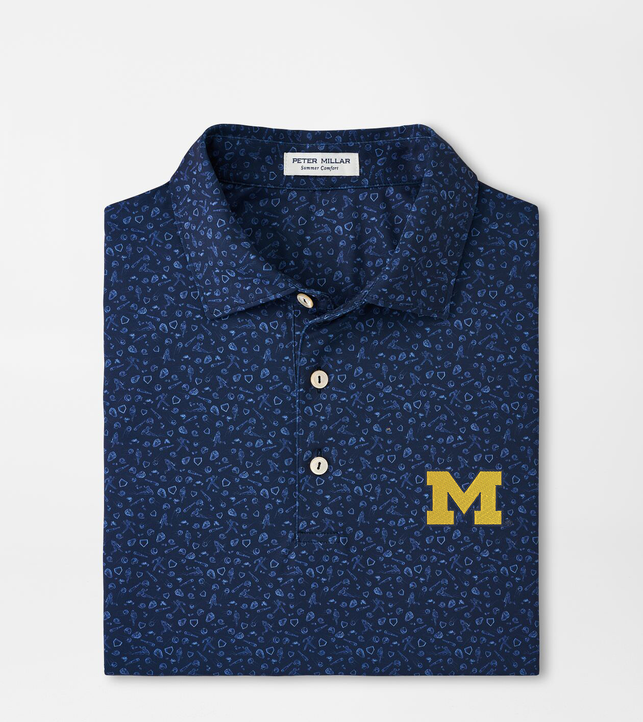 Michigan Batter Up Performance Jersey Polo | Men's Collegiate Apparel ...