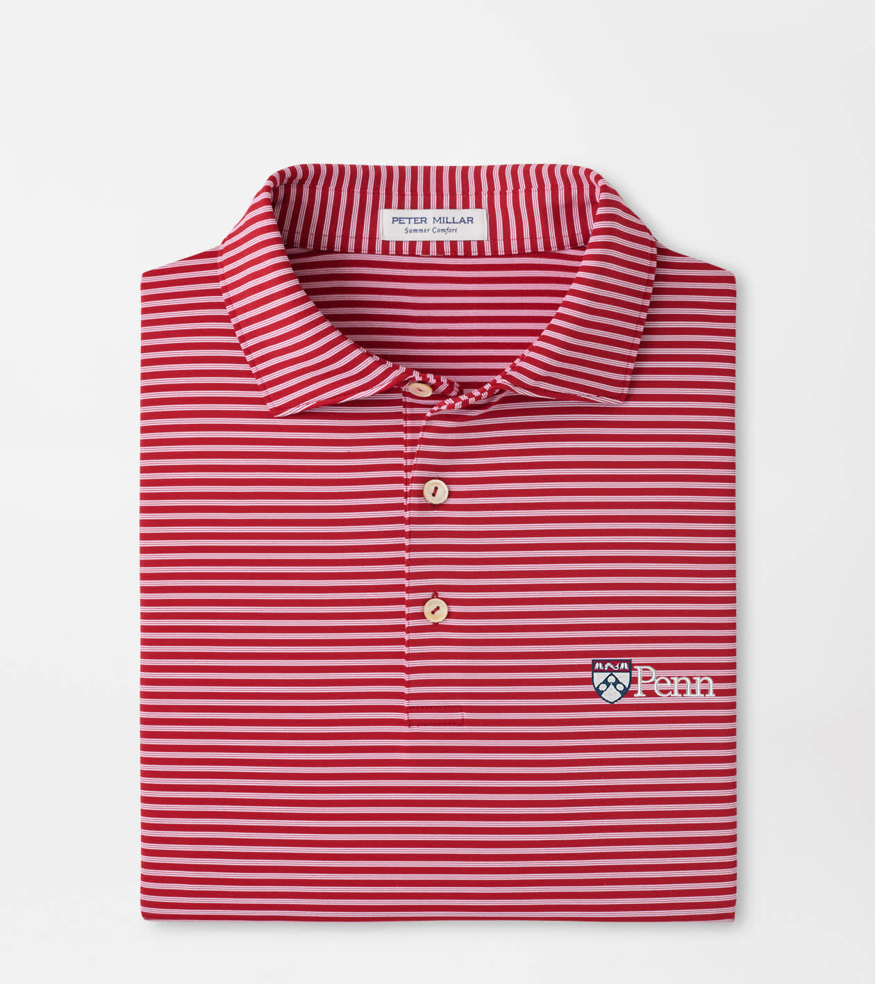 UPenn Tiebreaker Performance Jersey Stripe Polo | Men's Collegiate ...
