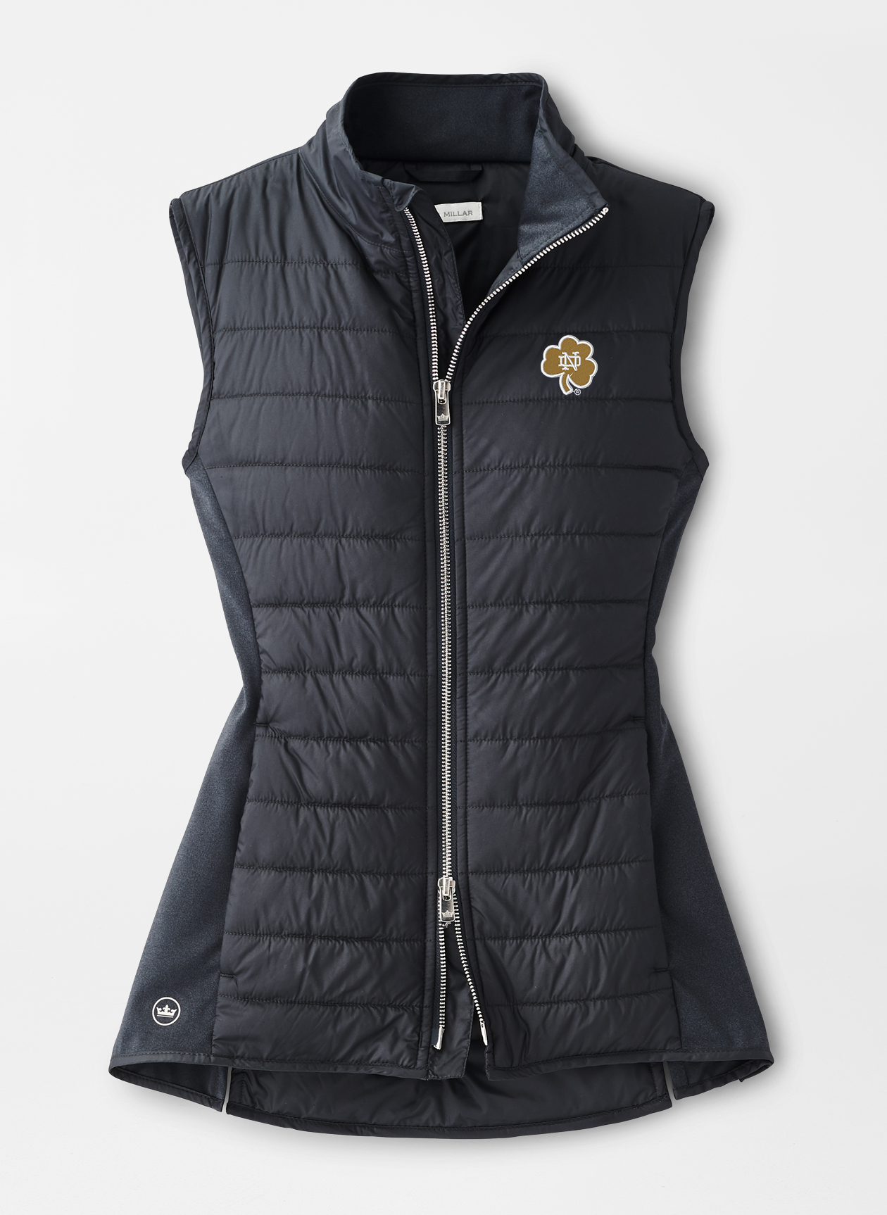Notre Dame Shamrock Lizzie Hybrid Vest | Peter Millar