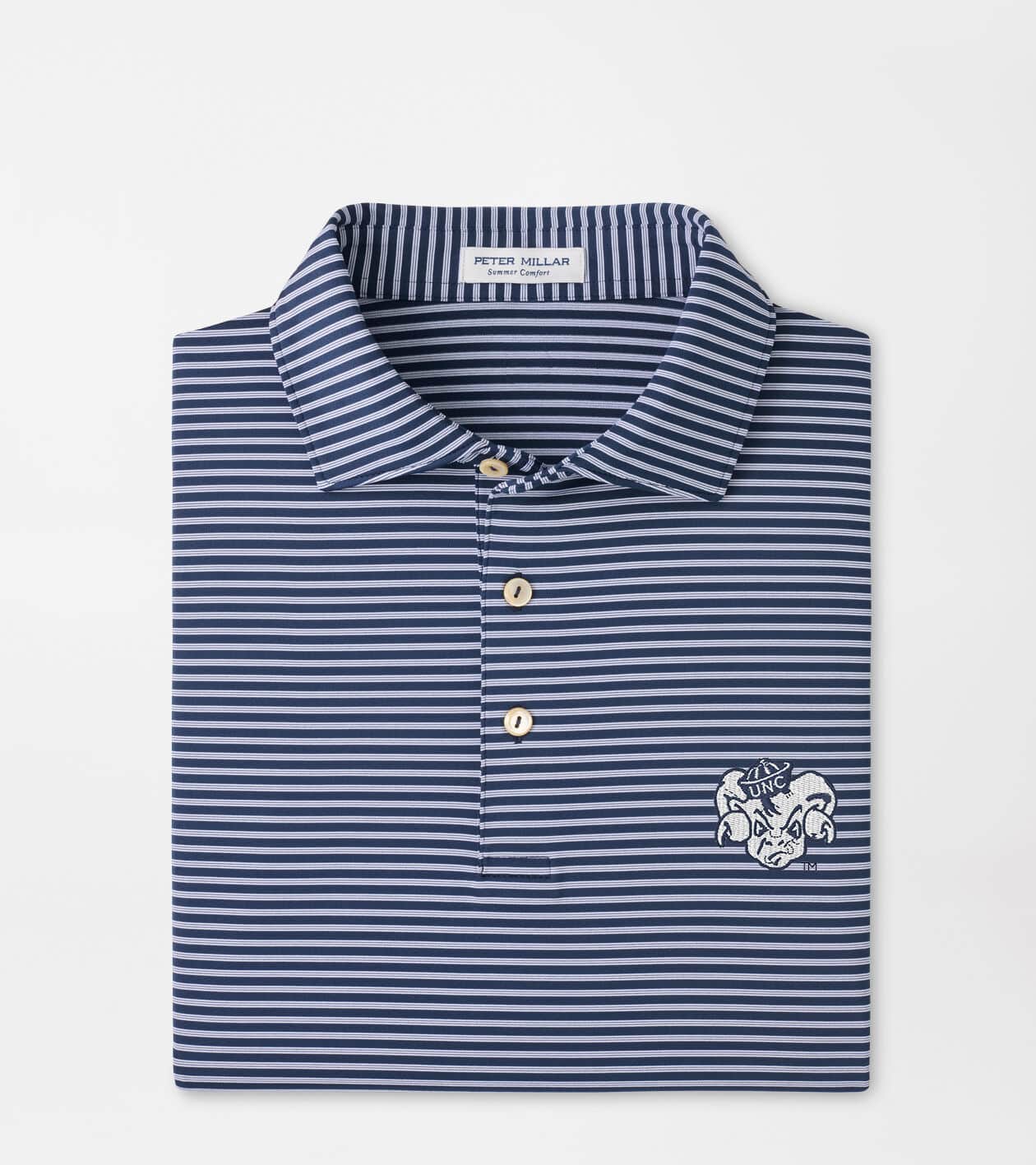 UNC Vault Tiebreaker Performance Jersey Stripe Polo | Men's Collegiate ...