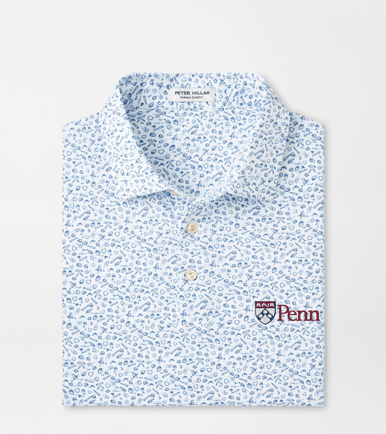 UPenn Batter Up Performance Jersey Polo | Men's Collegiate Apparel ...