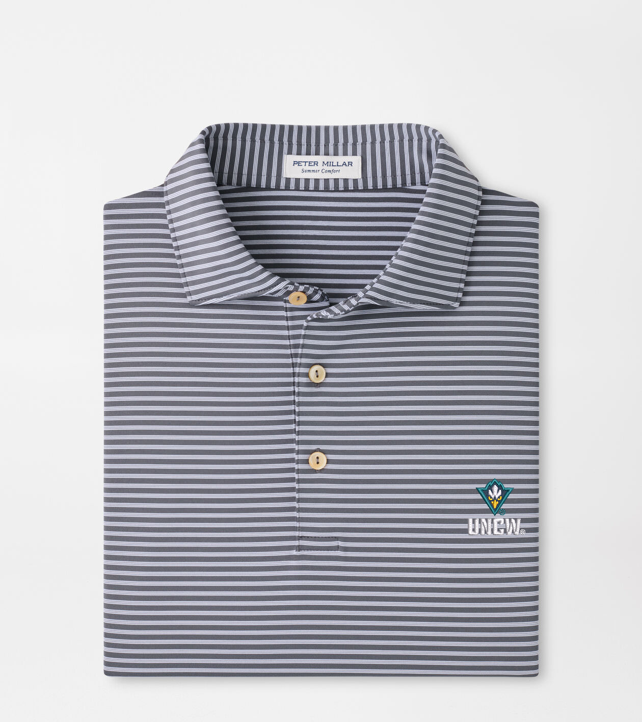 UNCW Tiebreaker Performance Jersey Stripe Polo | Men's Collegiate ...