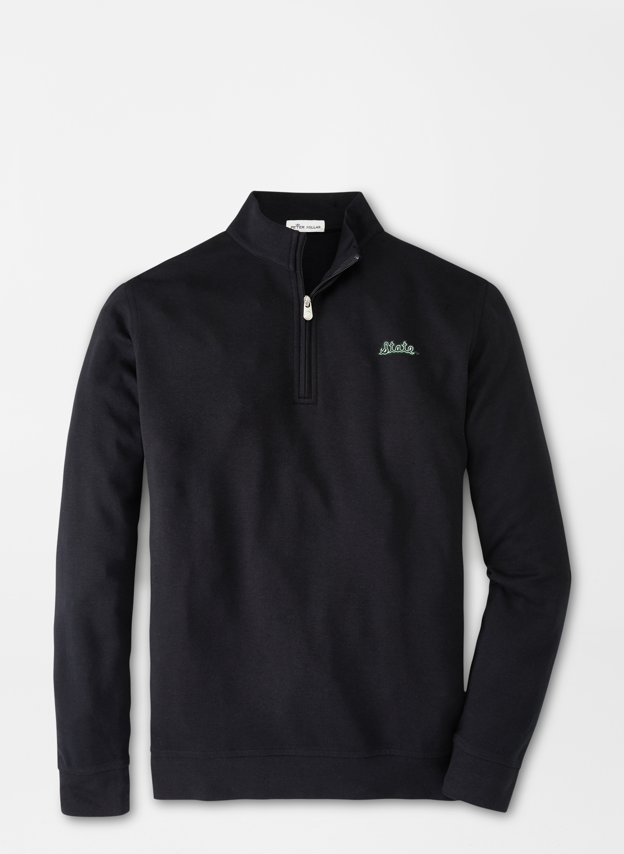 Michigan State Vault Crown Comfort Interlock Quarter-Zip | Peter Millar