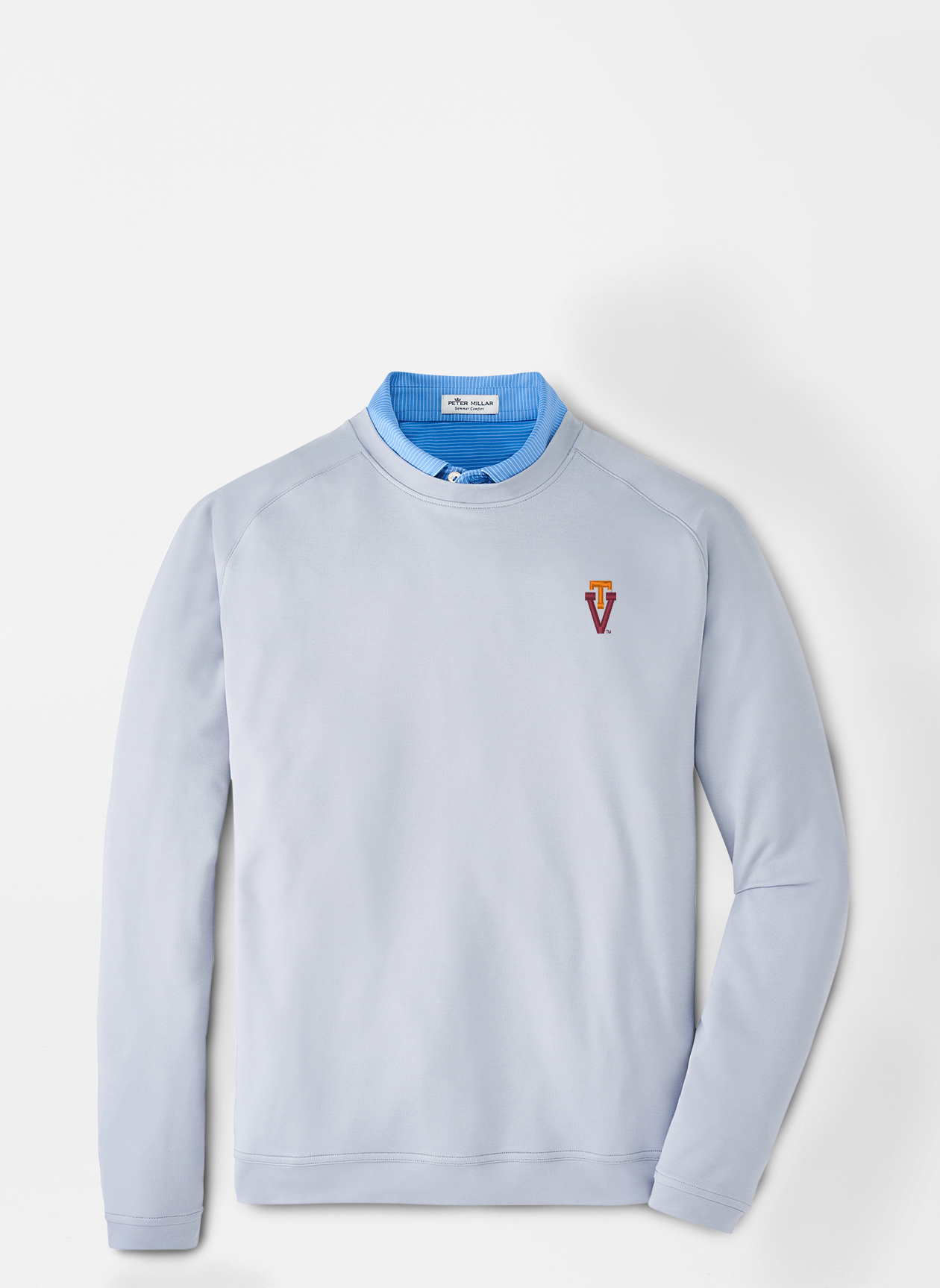 Virginia Tech Vault Cradle Performance Crewneck | Peter Millar