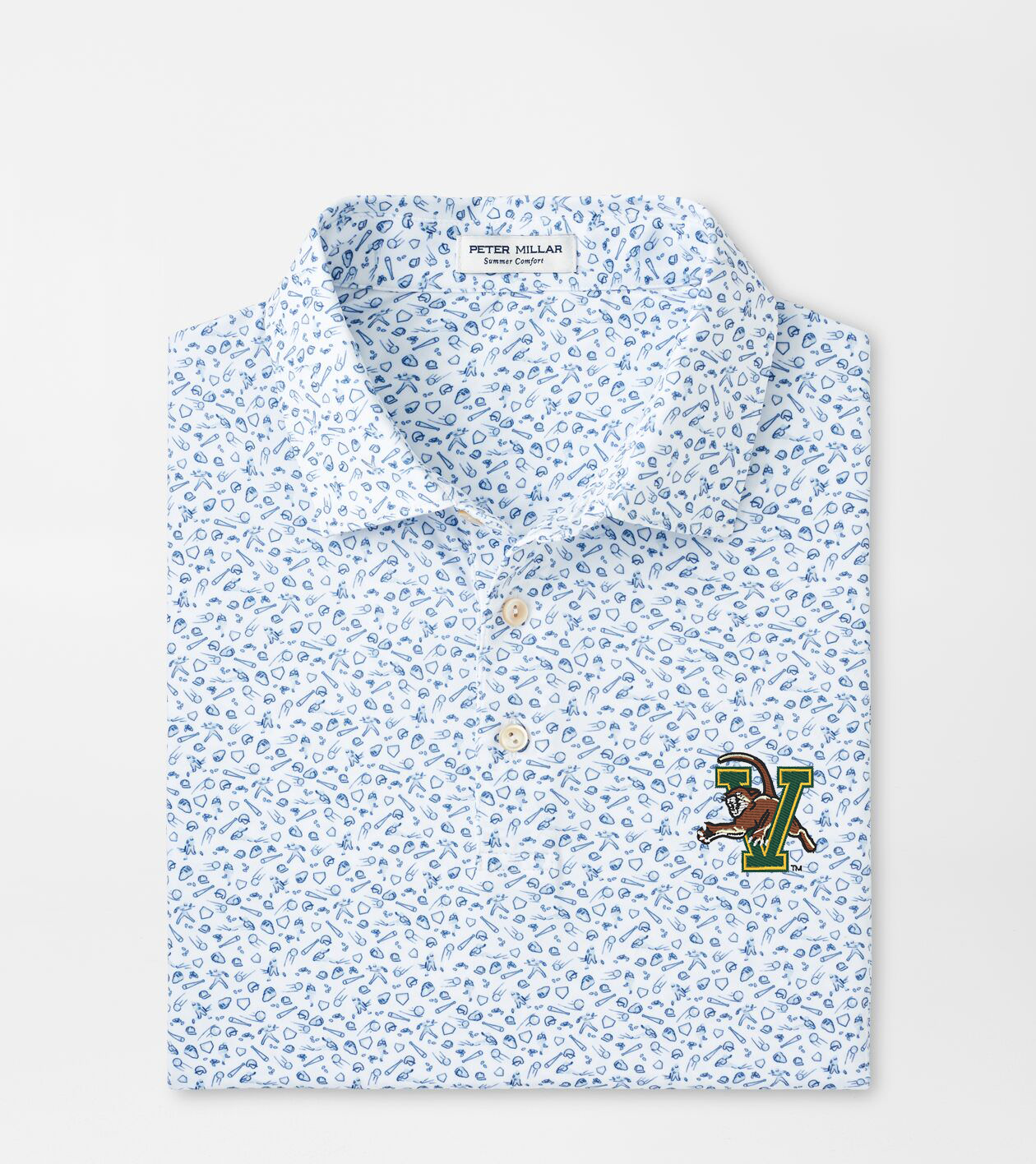Vermont Batter Up Performance Jersey Polo | Men's Collegiate Apparel ...
