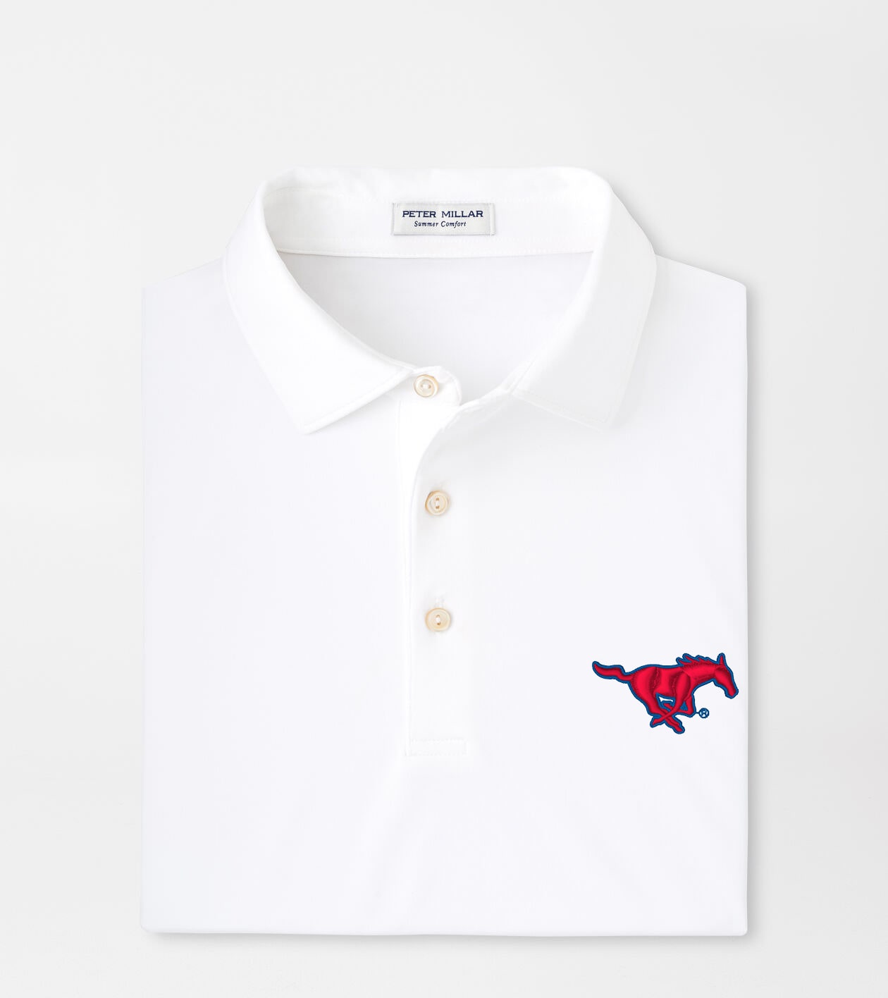 SMU Solid Performance Jersey Polo | Men's Collegiate Apparel | Peter Millar