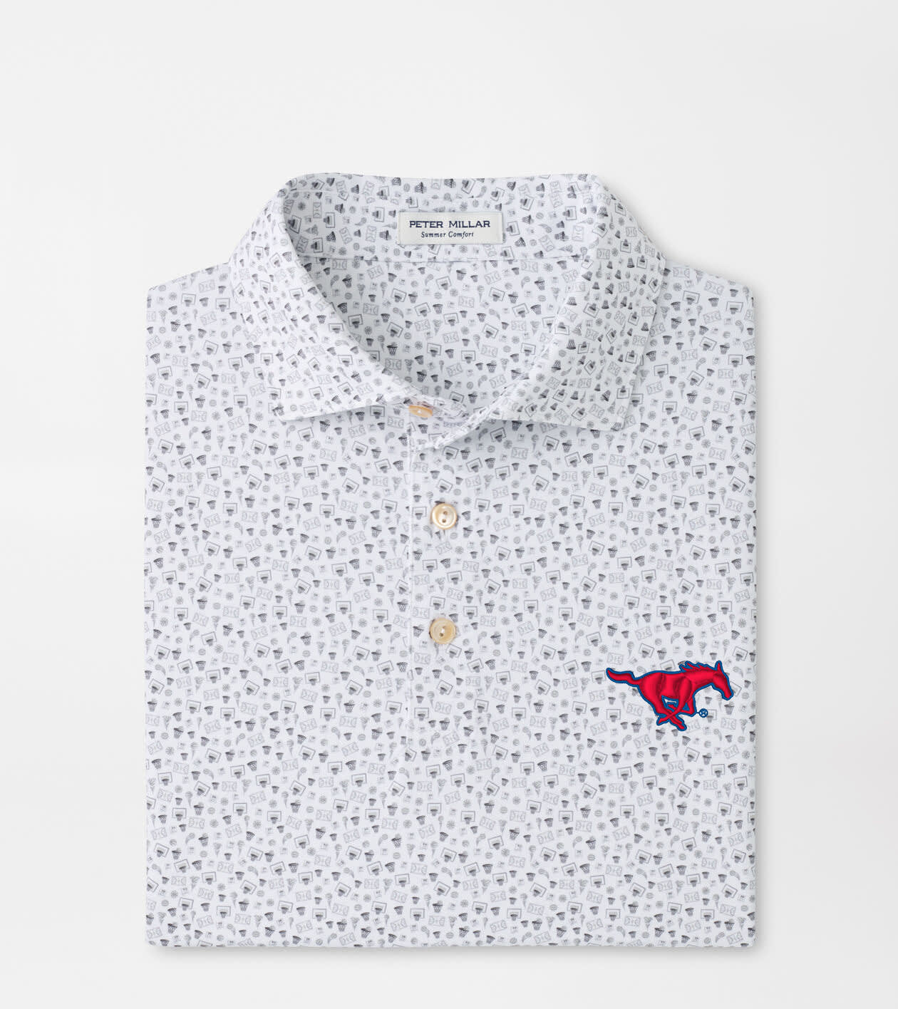 SMU Buzzer Beater Performance Jersey Polo | Men's Collegiate Apparel ...