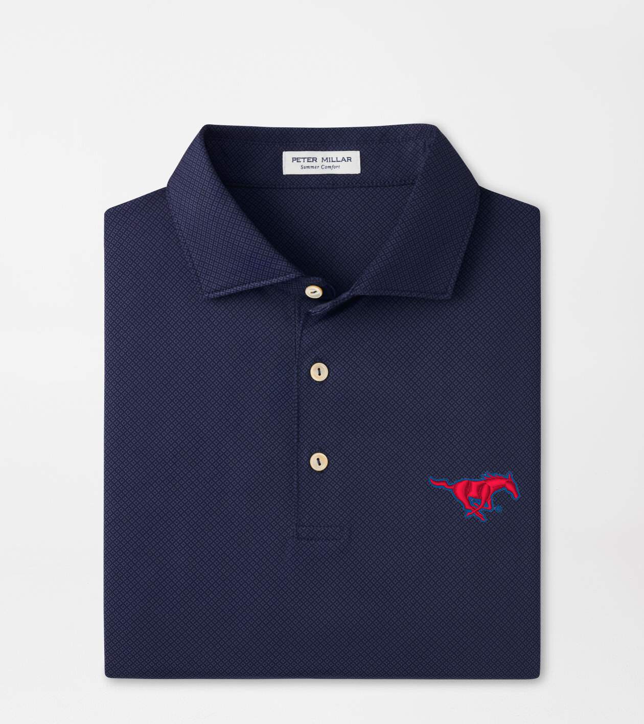 SMU Hugo Performance Jersey Polo | Men's Collegiate Apparel | Peter Millar