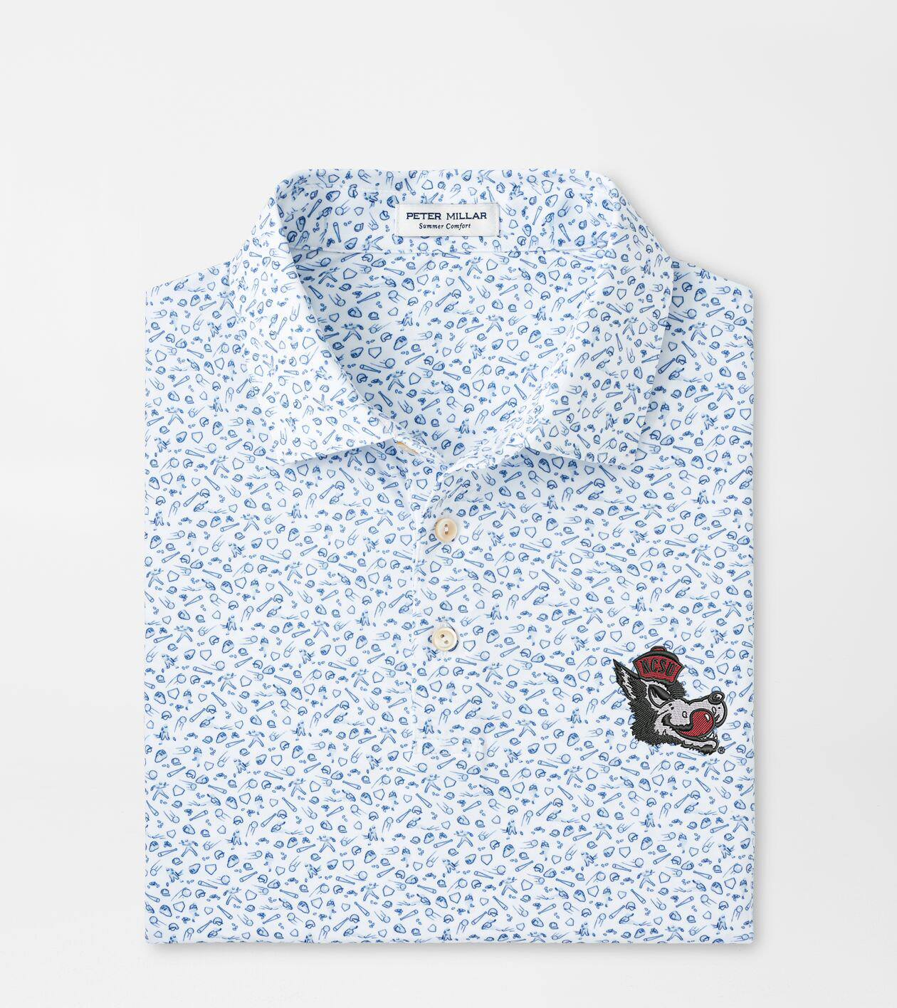 NC State Vault Batter Up Performance Jersey Polo | Men's Collegiate ...