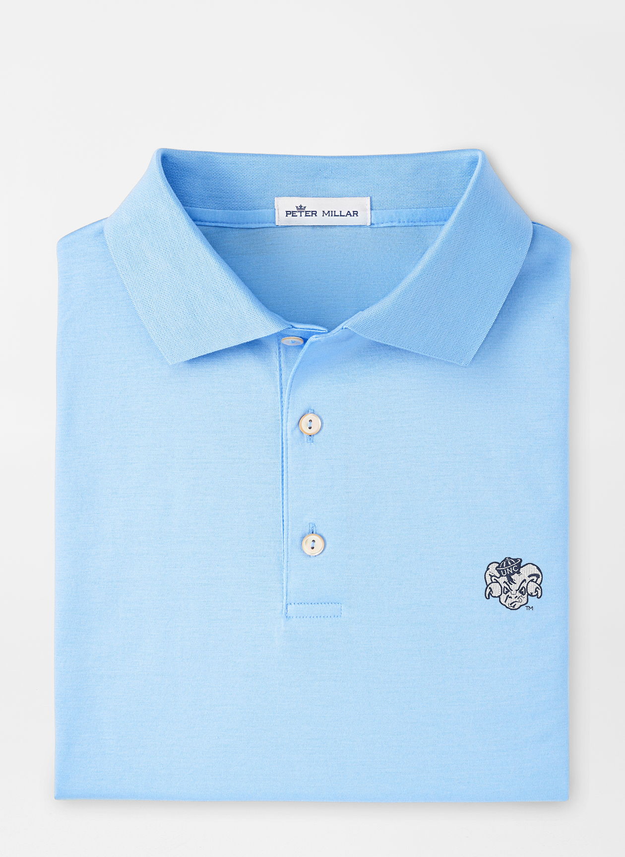 UNC Solid Cotton Polo | Peter Millar