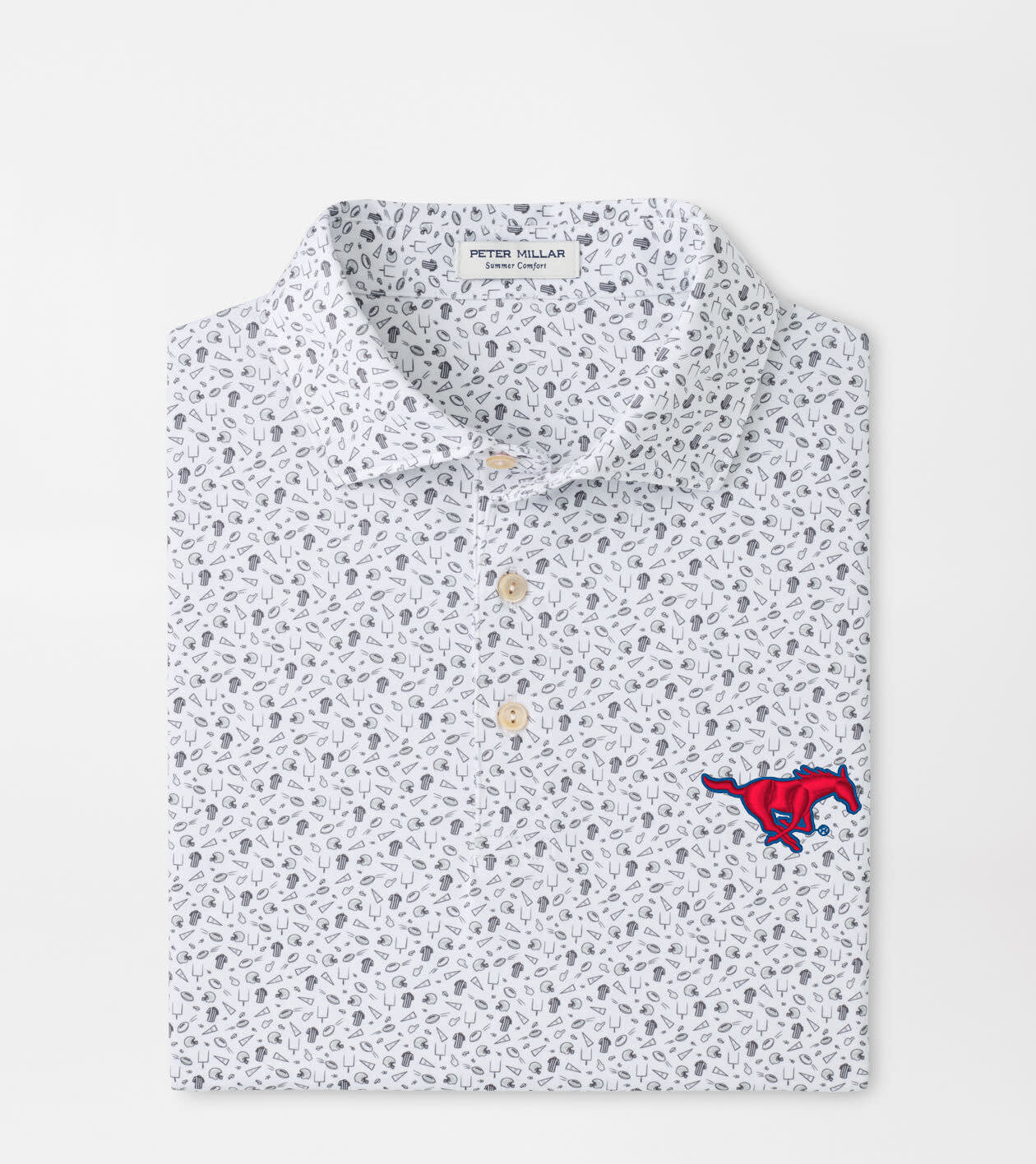 SMU Kick Off Performance Jersey Polo | Men's Collegiate Apparel | Peter ...