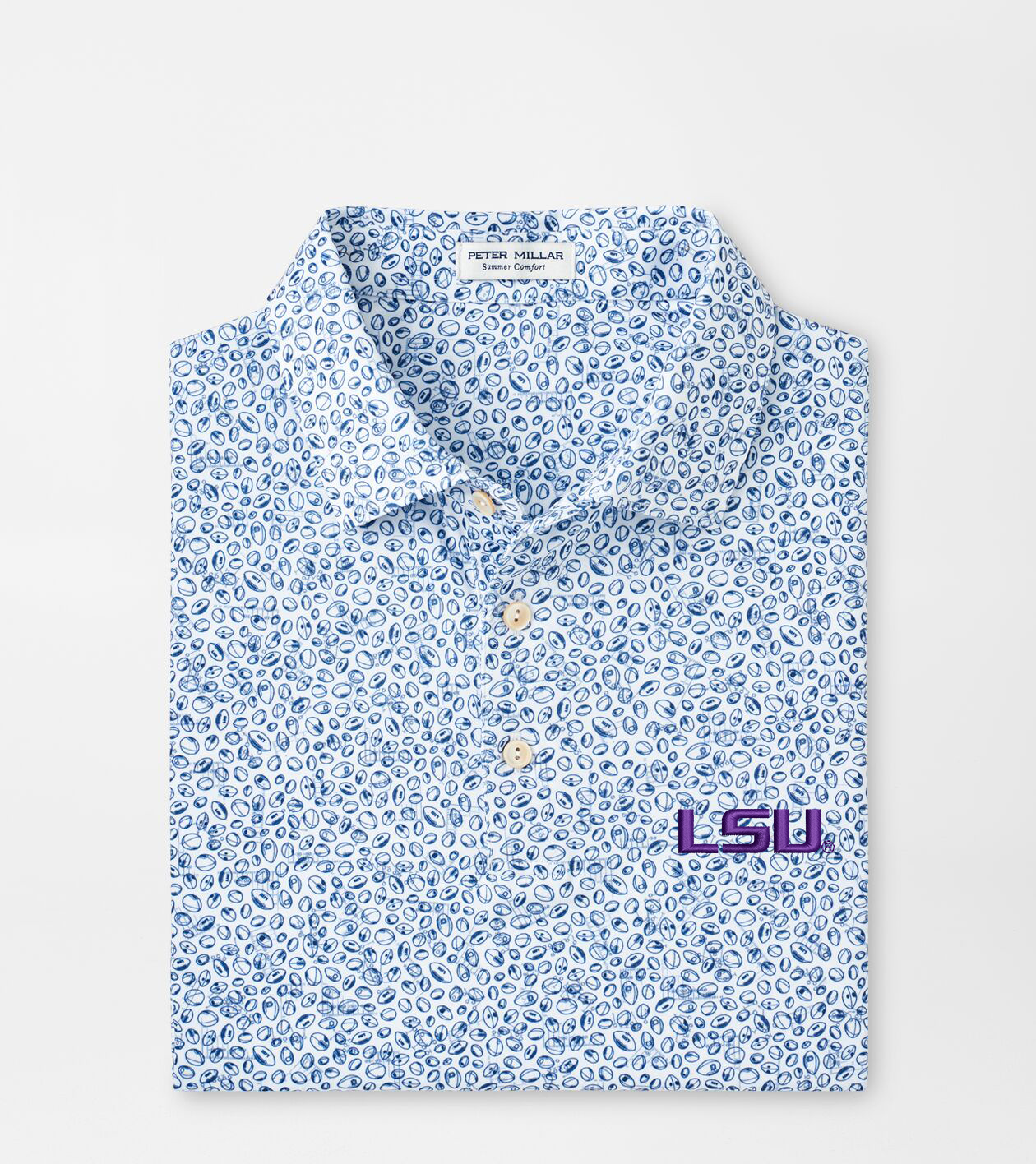 LSU Blitz Performance Jersey Polo | Men's Collegiate Apparel | Peter Millar